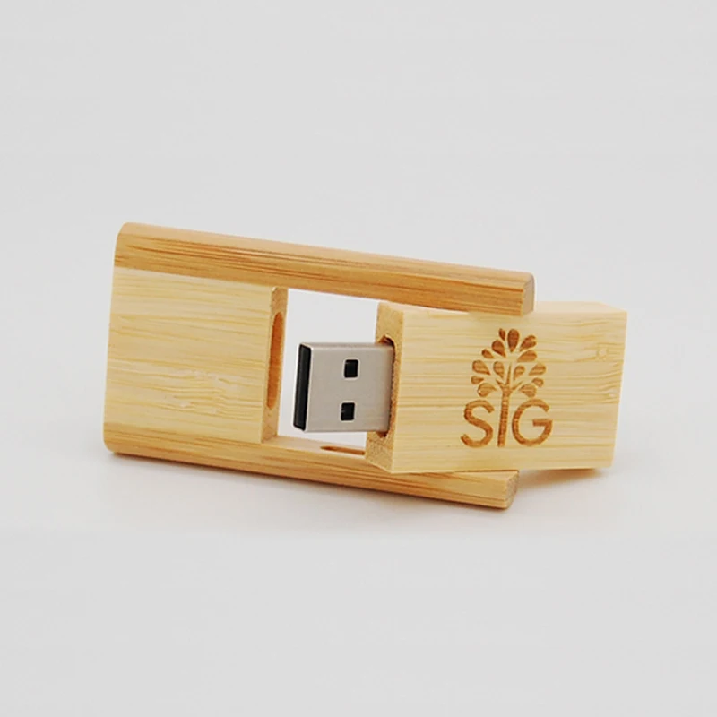 20PCS/LOT Bamboo USB Stick with Custom Logo Engrave USB 2.0 4GB 8GB ...