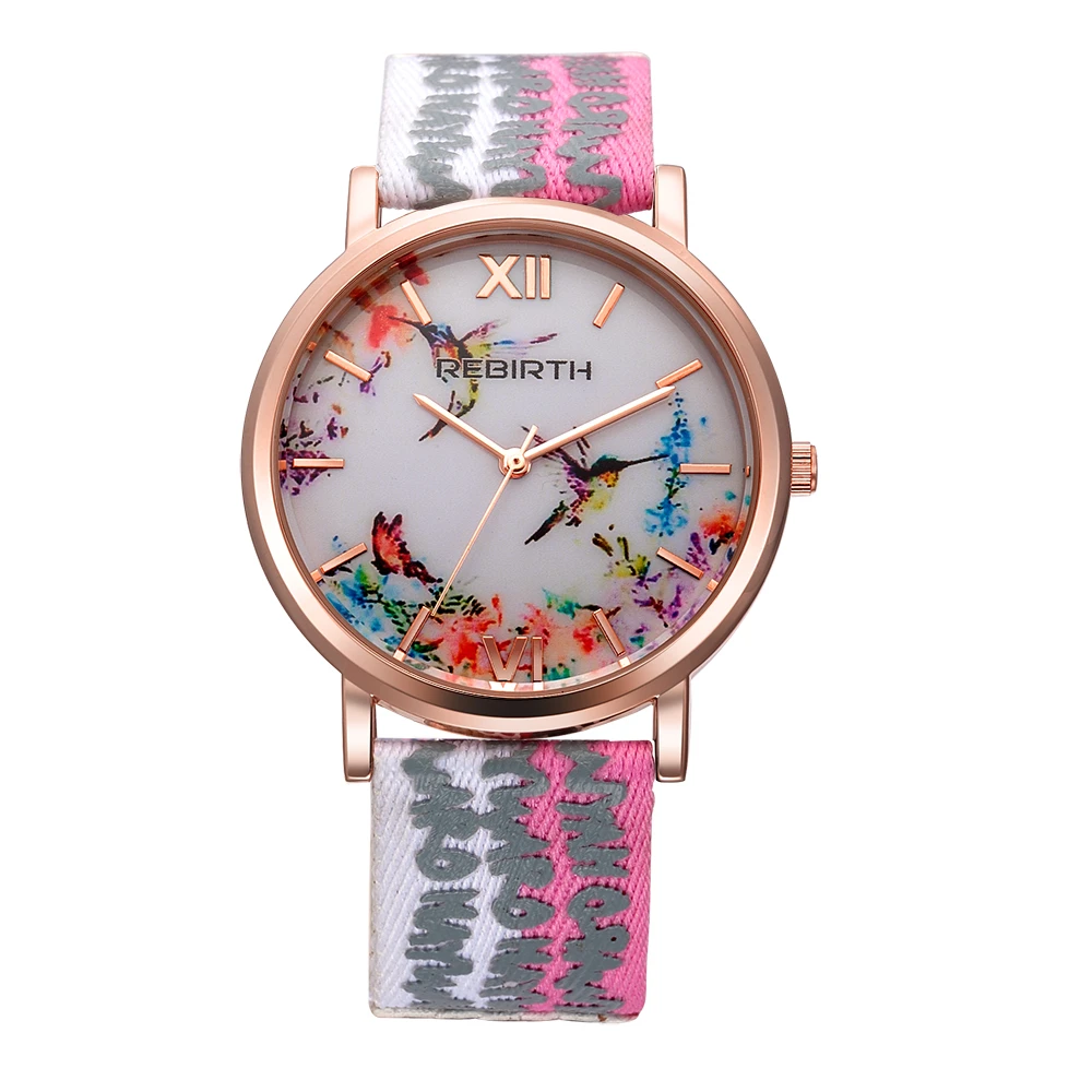 Rebirth Brand Watch Women Wrist Watches Women Quartz-watch Plaid ...