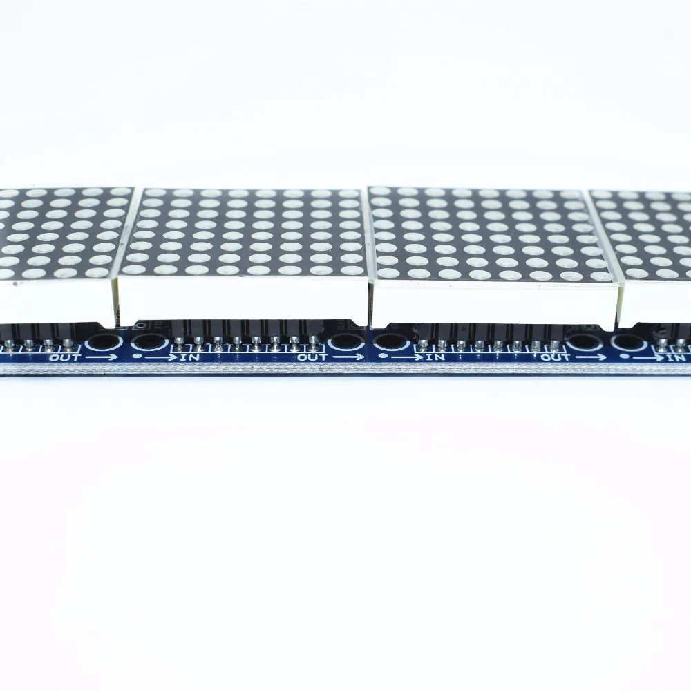 Max7219 Dot Matrix Module Microcontroller 4 In One Display With 5p Line 4 In 1 Redgreen