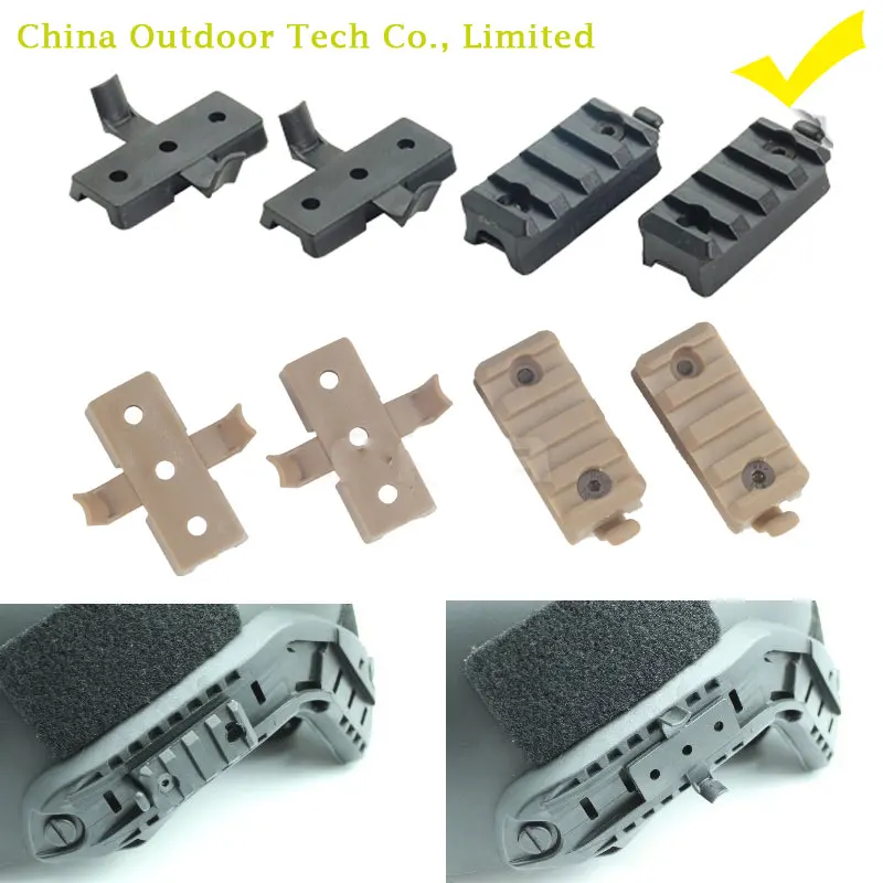 4pcs Set Ach Arc Helmet Accessory Rail Scope Alignment Mount Set Rail ...