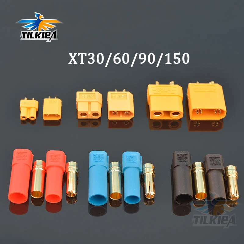 A Pair Xt30 Xt60 Xt90 Xt150 Male Female Bullet Connectors Plug For Rc Lipo Battery Boat Car ...