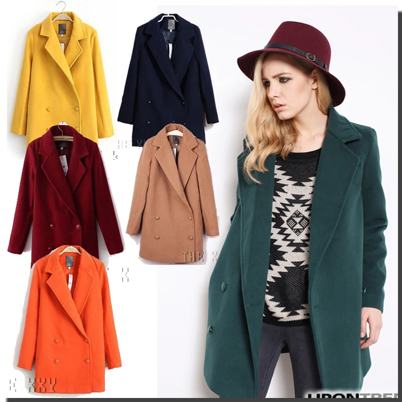 2013 new winter women fashion vintage british style woolen blend ...