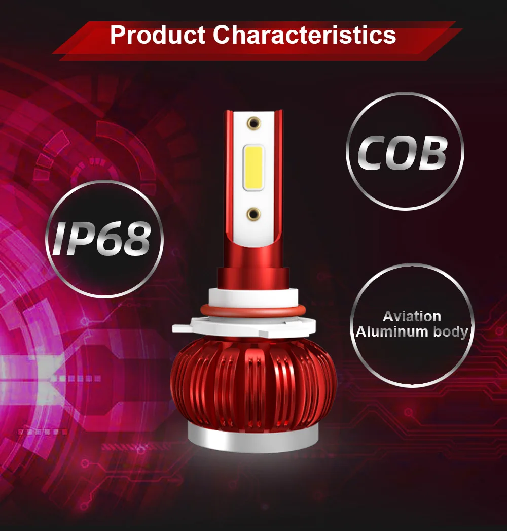 Zdatt Мини светодиодный лампы H7 автомобильный светильник H4 H11 H8 H1 ...
