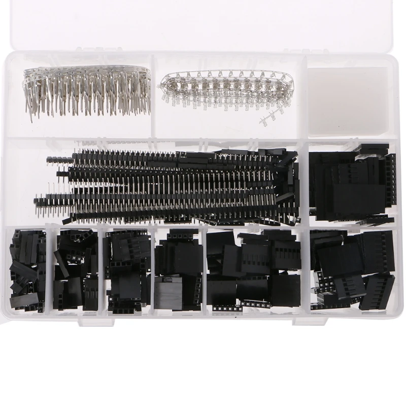 1450Pcs/Set 2.54mm Dupont Connector Kit PCB Headers Male Female Pins ...