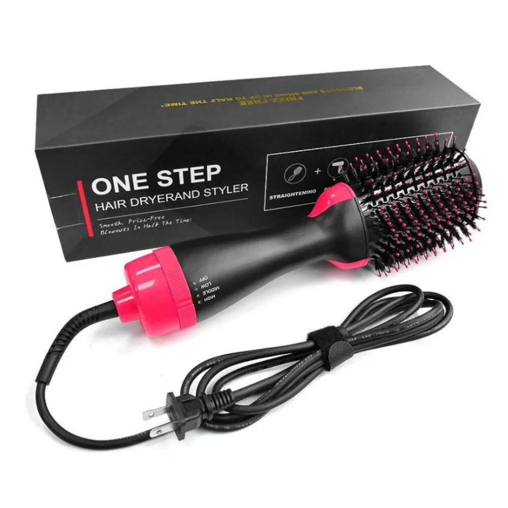 Pro Hair Dryer Comb Multifunctional Infrared Negative Ion Hot Air Comb Straight Hair Curling