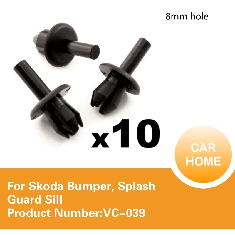 10x For Skoda Bumper, Splash Guard Sill & Wheel Arch Lining Plastic ...
