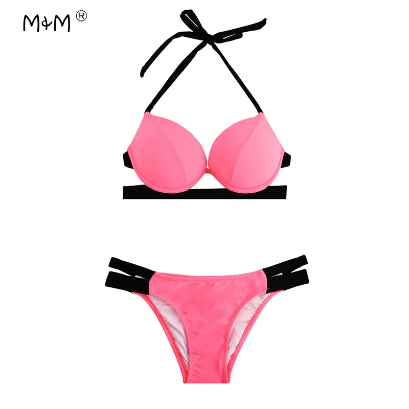 Mandm 2017 Sexy Bikinis Women Swimsuit Brazilian Bikini Set Padded