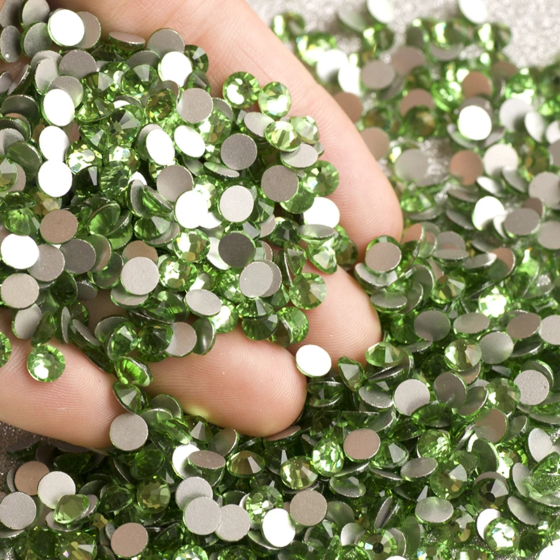Yanruo Peridot Green Diy Rhinestones Nail Art Strass Non Hotfix Glue On ...