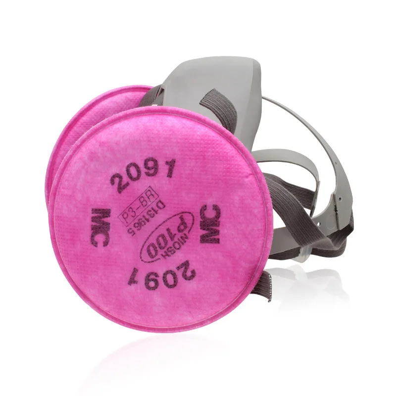 NEW Half Face Dust Mask 6200 + 2091 Filters Gas Respirator Dual Filters ...