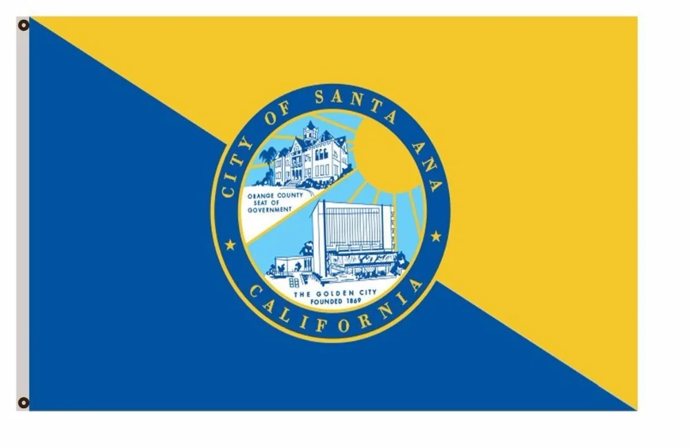 California banner Stadt von Santa Ana Indoor Outdoor Flagge Banner ...