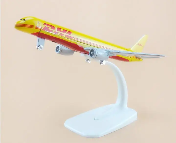 hot-sell-plane-model-Boeing-757-DHL-cargo-aircraft-B757-16cm-Alloy ...