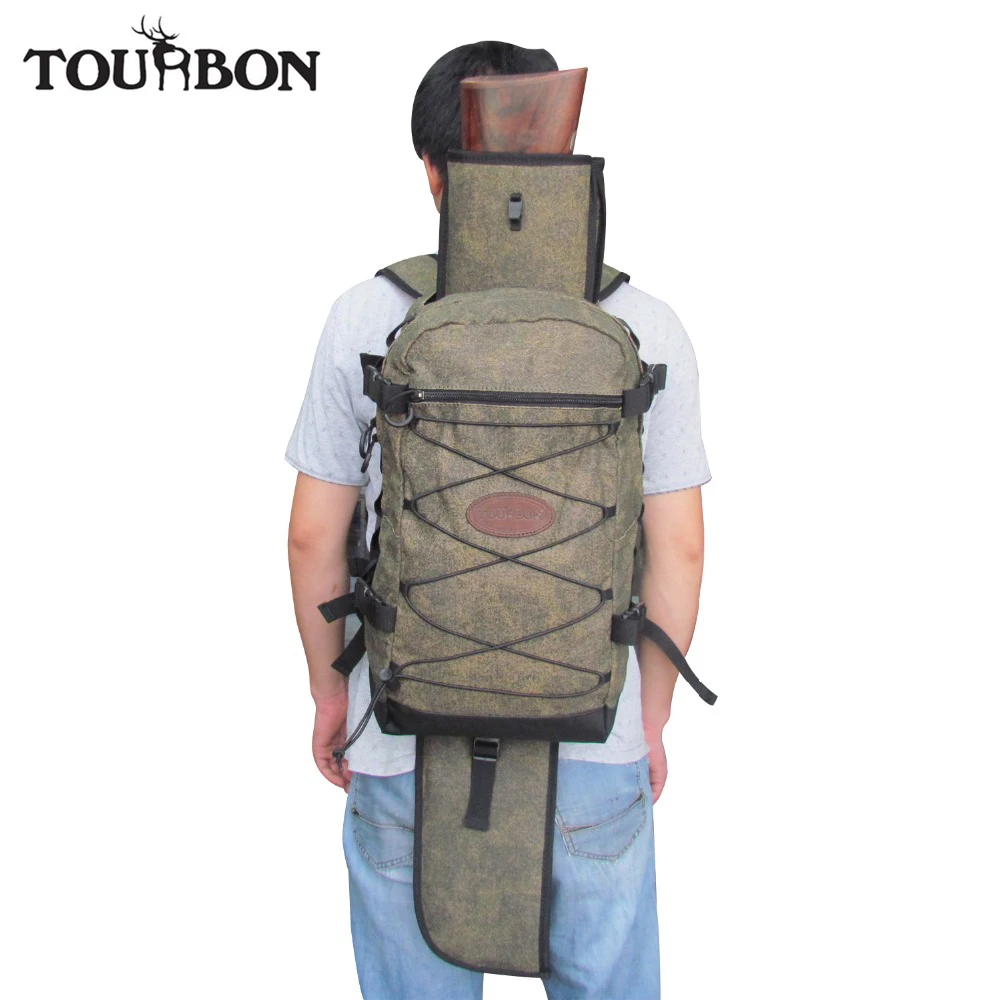 Tourbon Hunting Gun Bag Outdoor Canvas Rucksack Large Capacity ...