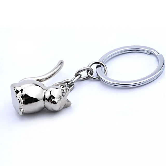 3D Cat Keychain Cute Key Ring for Women Kitten Lucky Cat Key Chain Key ...