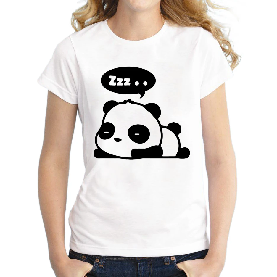 Newest 2018 Fashion Lovely Panda Print Women T Shirt Punk Animal Short ...