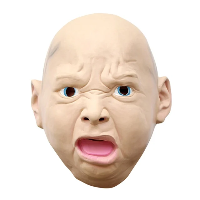Bad Boy Style Latex Mask Beathable Scary Full Face Head Mask Halloween ...