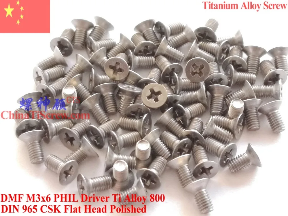 DIN 965 Titanium screw M3x4 M3x5 M3x6 M3x7 M3x8 M3x9 M3x10 M3x12 M3x14 ...
