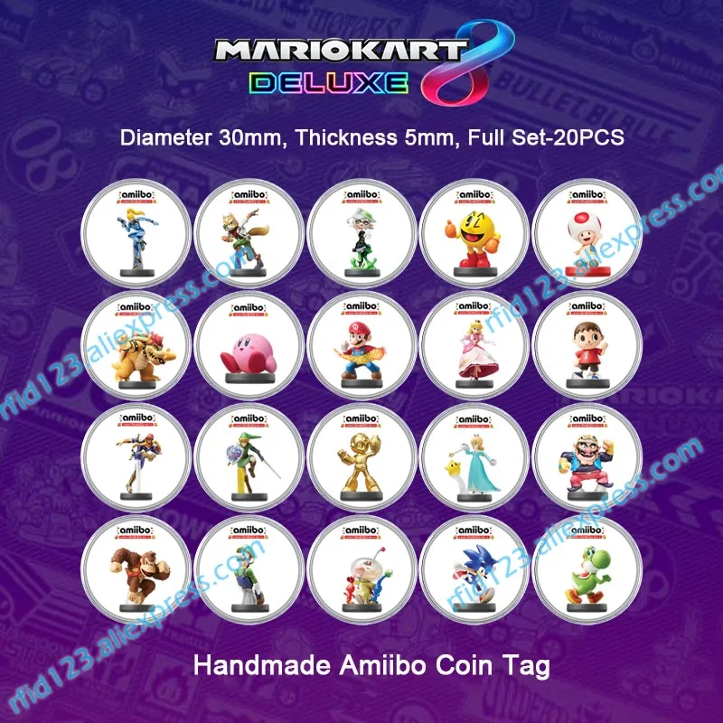 NFC Coin Tag For Mario Kart 8 Deluxe Splatoon2 Mario Odyssey Zelda 