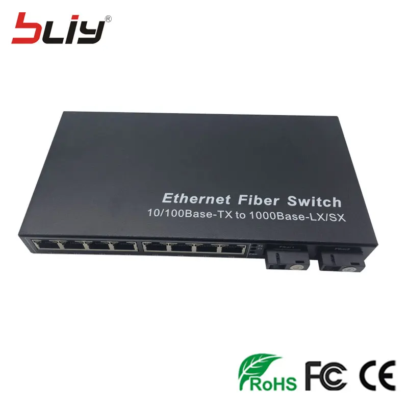 lan switch 10 port 10/100Mbps Gigabit Ethernet Fiber Optical Media ...