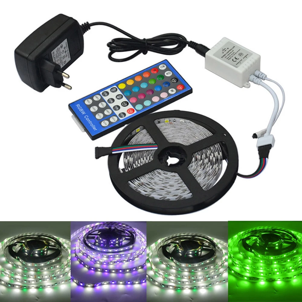 LED Strip Color Changing 5m 5050 RGBW LED Light Strip + Remote ... LED Strip Color Changing 5m 5050 RGBW LED Light Strip + Remote ...