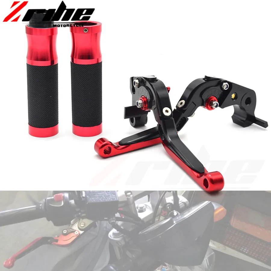 Motorbike Brake Clutch Levers&7/8"Handlebar Hand Grips Blue For honda ...