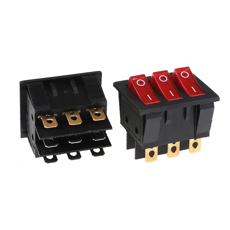 2PCS/lot KCD4 Triple 9 pin rocker switch 15A/250V-in Switches from ...
