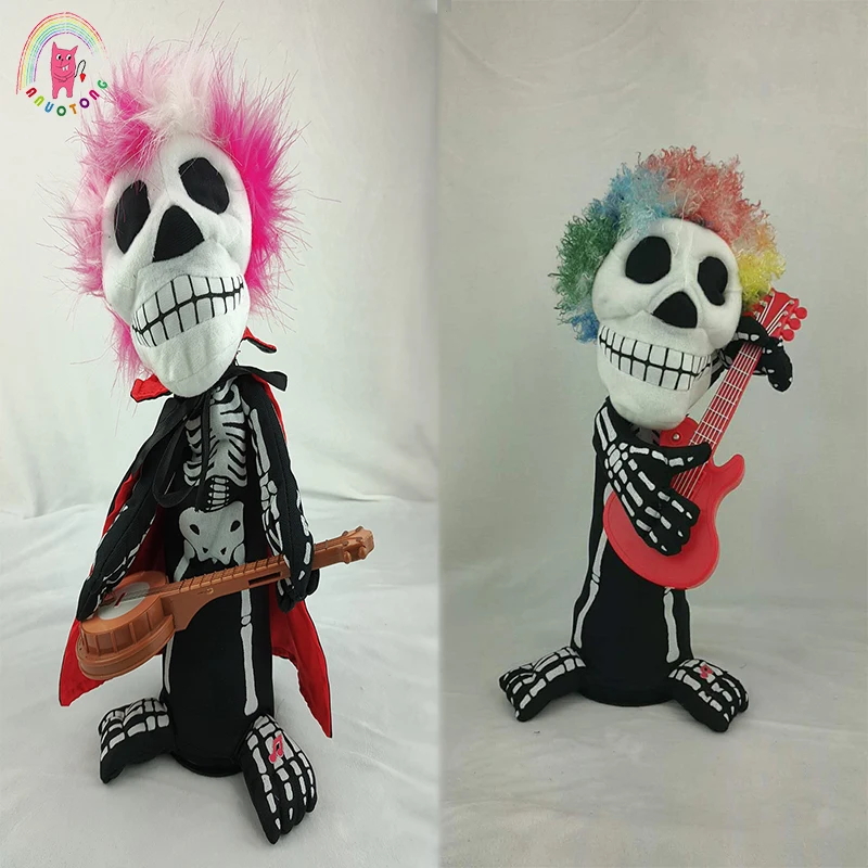 Memutar-Tubuh-Tengkorak-Hantu-Bermain-Gitar-KUSO-Boneka-Halloween ...