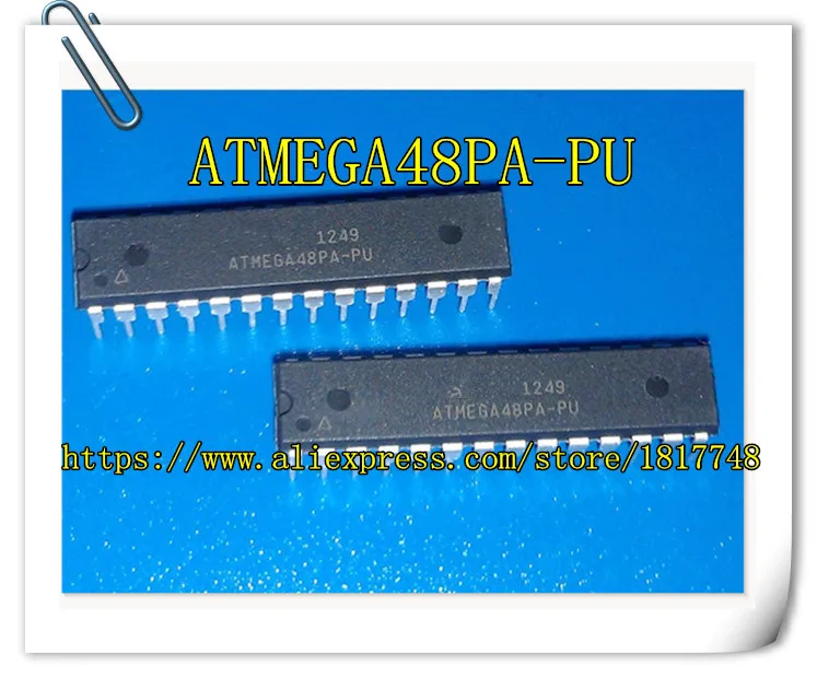 Купить 10 шт./лот ATMEGA48PA-PU ATMEGA48PA PU ATMEGA48PA ATMEGA48 DIP-28 новый оригинальный ...