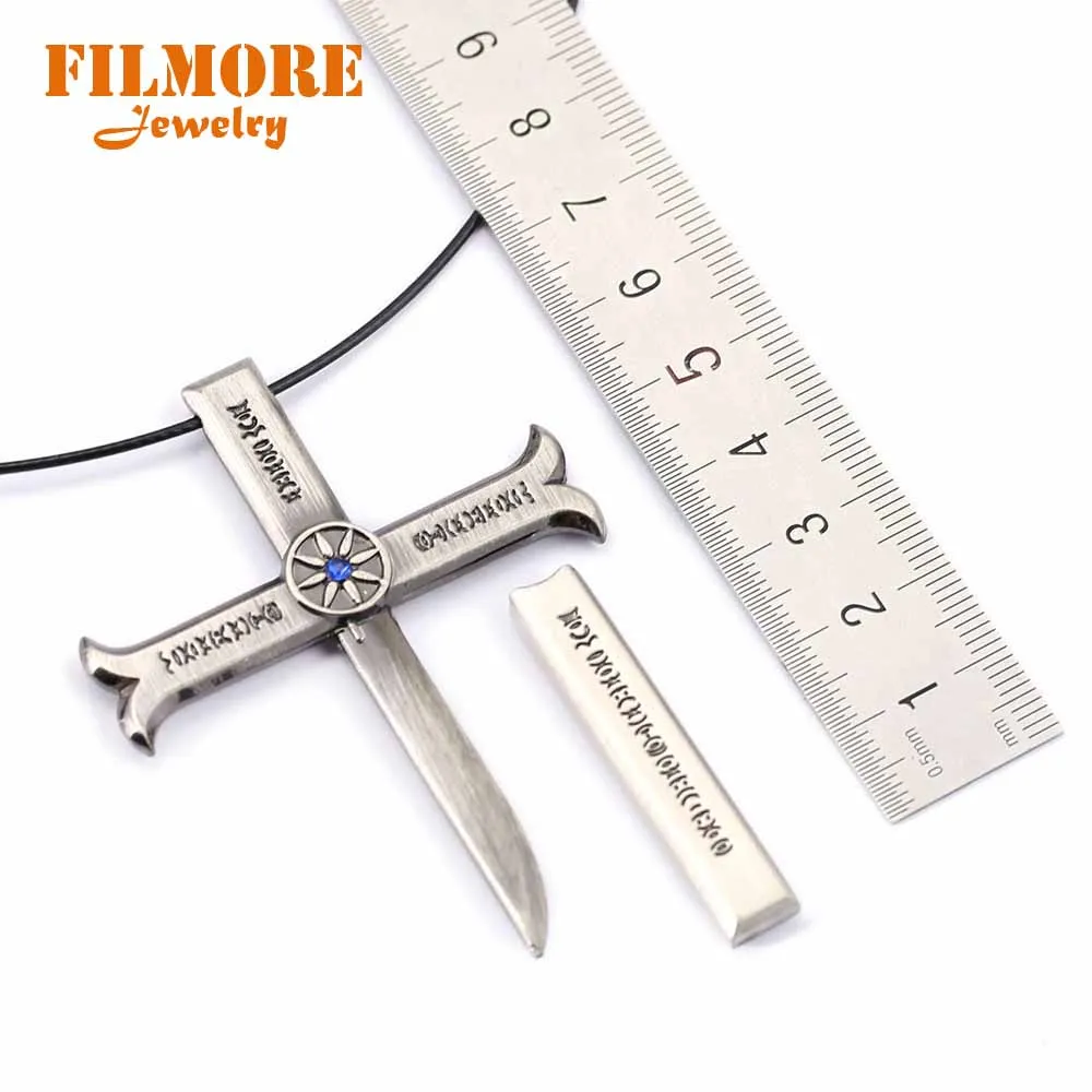 Dracule Mihawk Cross Sword Kogatana Zinc Alloy Necklaces | One piece ...