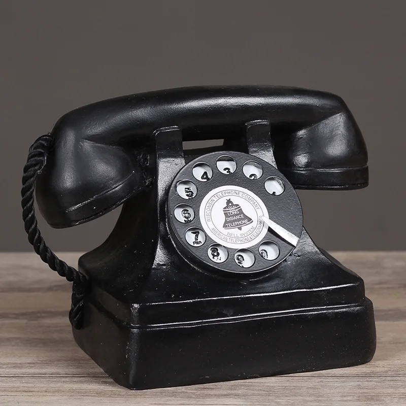 Resin Crafts Retro Phone Craft European Vintage Style Wall Hung Resin ...