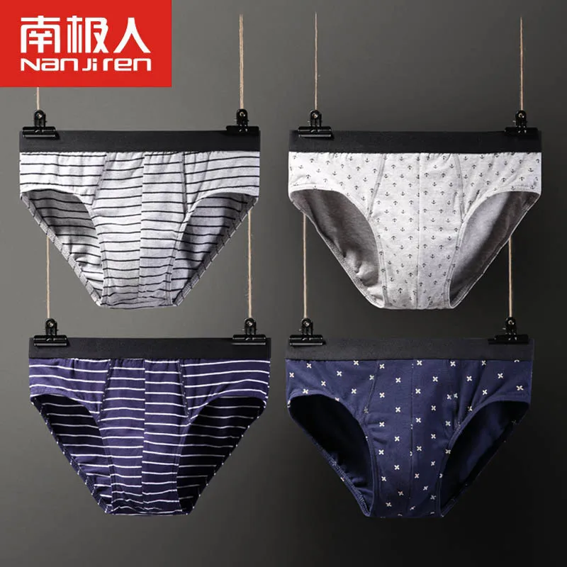 Briefs Men Briefs Underwear Soft Cotton Striped Dot Men Shorts Briefs