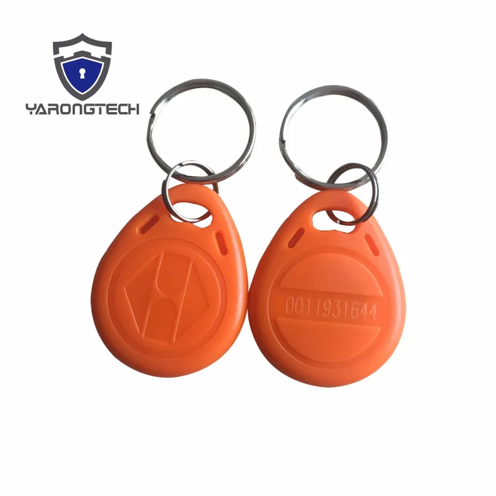125khz Lf Tk4100 Em4100 Abs Waterproof Orange Rfid Keyfob Tag -100pcs ...