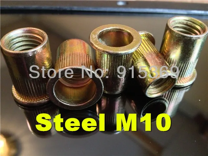 50pcs M10 Steel Rivet Nut + Free Alu Nut metric steel Riv nut Nutsert ...