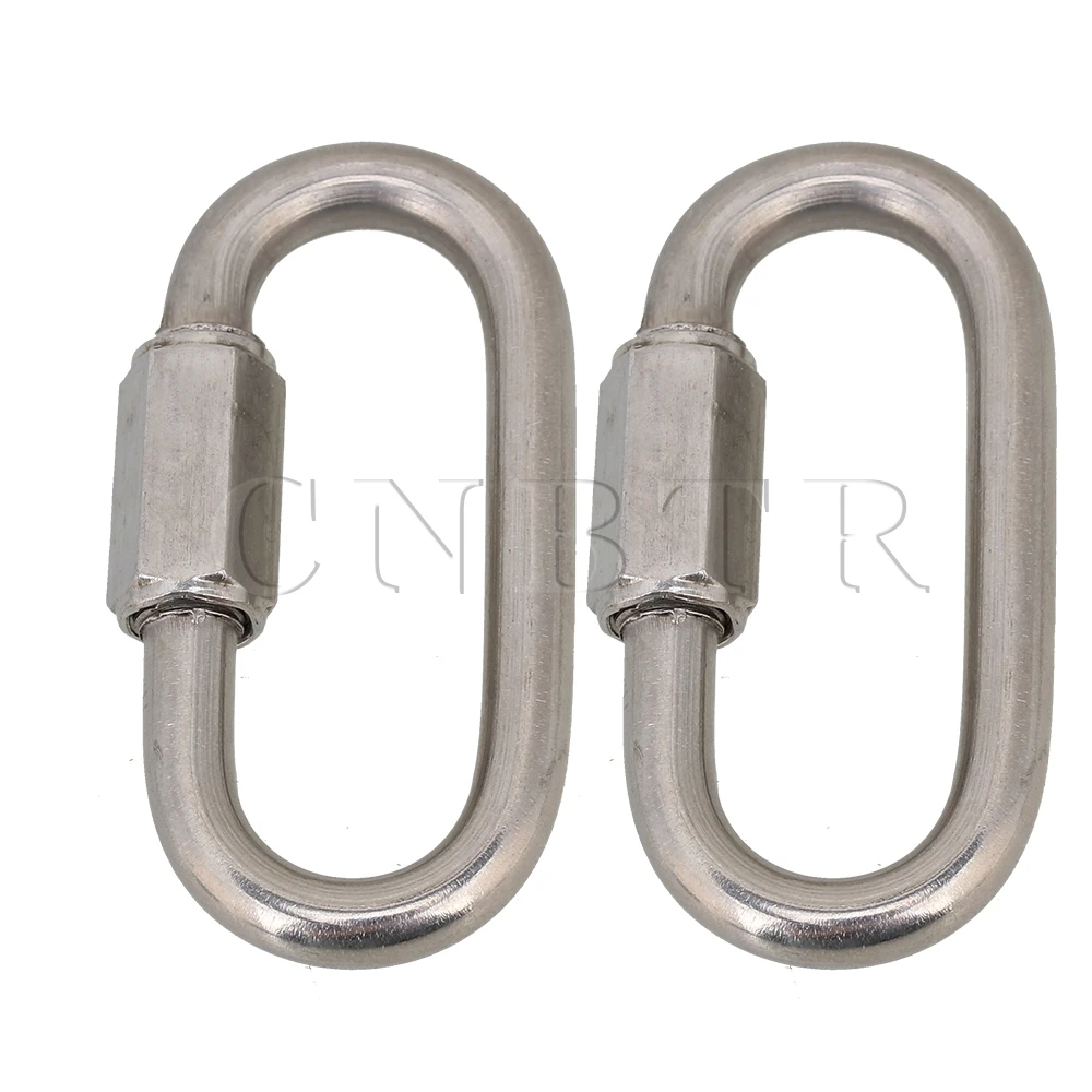 CNBTR 304 Stainless Steel Quick Link Lock Ring Carabiner M6 Set of 2 ...