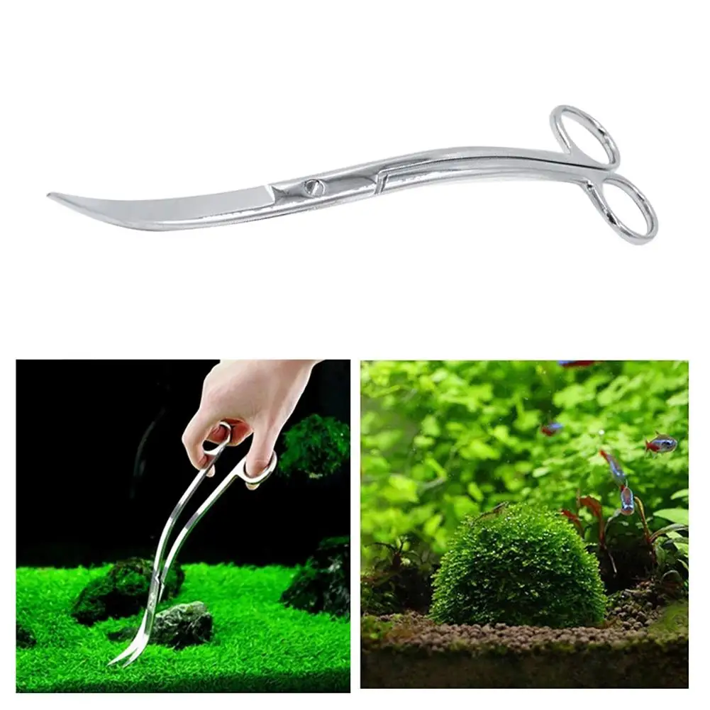 Stainless Steel Aquatic Plants Wave Scissors Cutter for Aquarium Fish ...