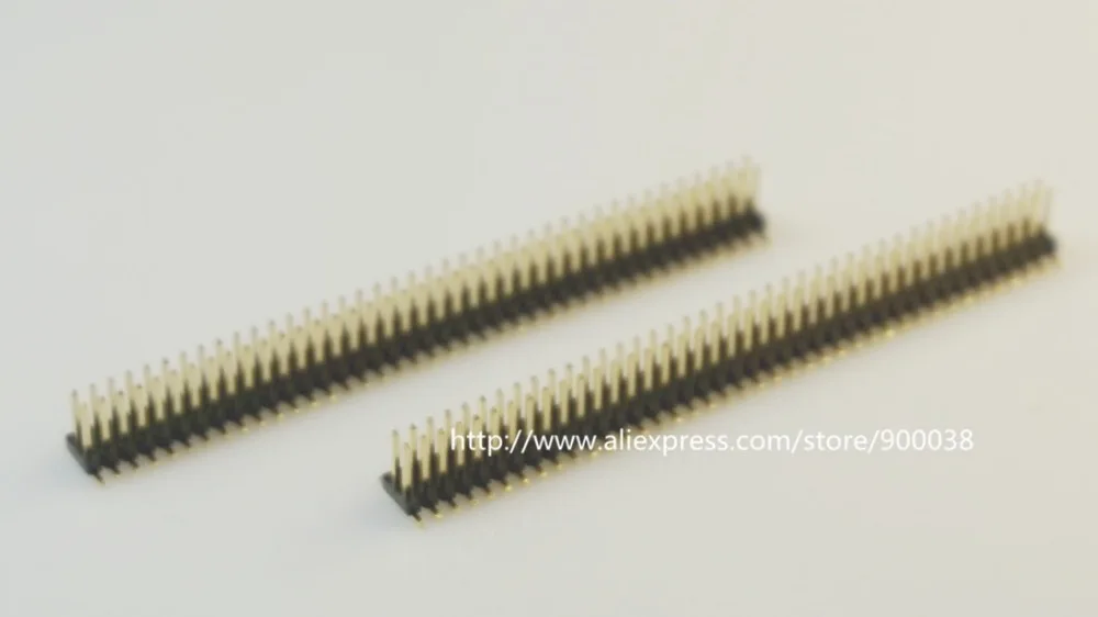 10 pcs 2x40 P 80 Pin 1.27 mm Male Header Dual row Straight PCB SMT male ...
