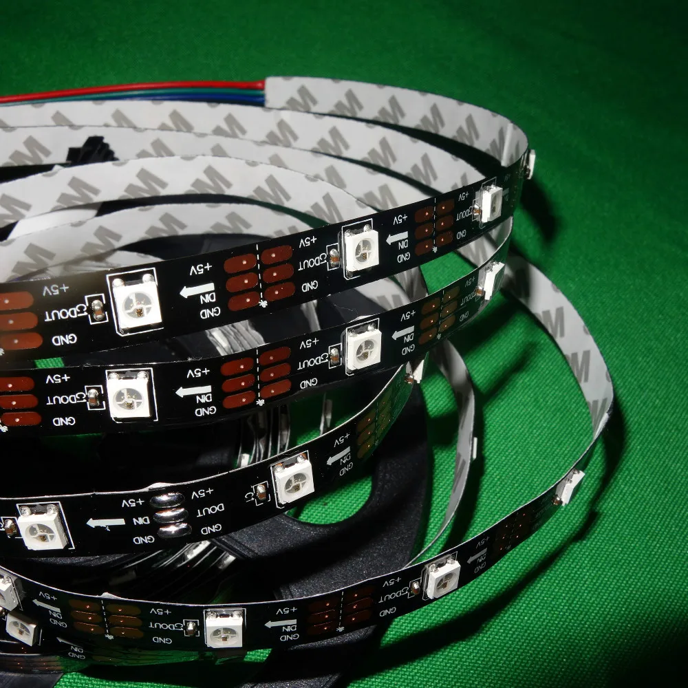 Addressable 5m 30leds/m Dc5v Sk6812 Led Pixel Strip,non-waterproof,with ...