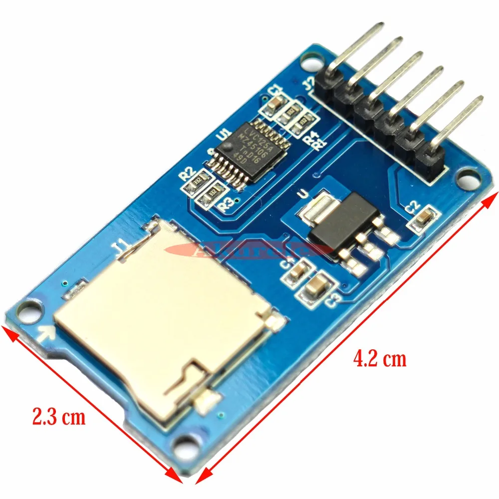 2pcs Micro Sd Card Mini Tf Card Reader Module Spi Interfaces With Level