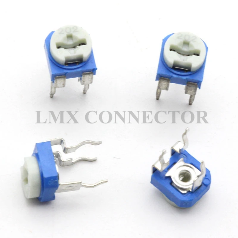 20PCS RM065 Carbon Film Horizontal Trimming Potentiometer 225 2.2M Blue ...