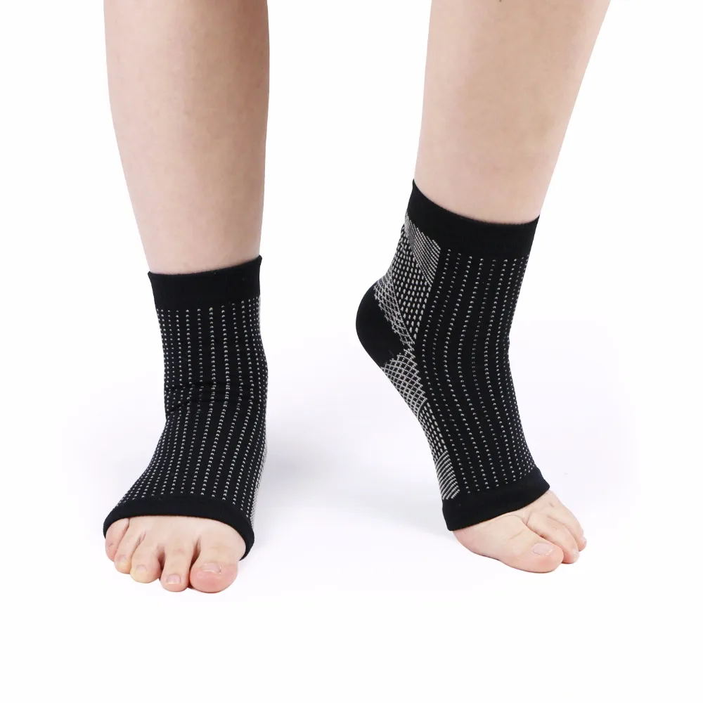 Vihir One Pair Women Plantar Fasciitis Compression Foot Sleeves Foot ...