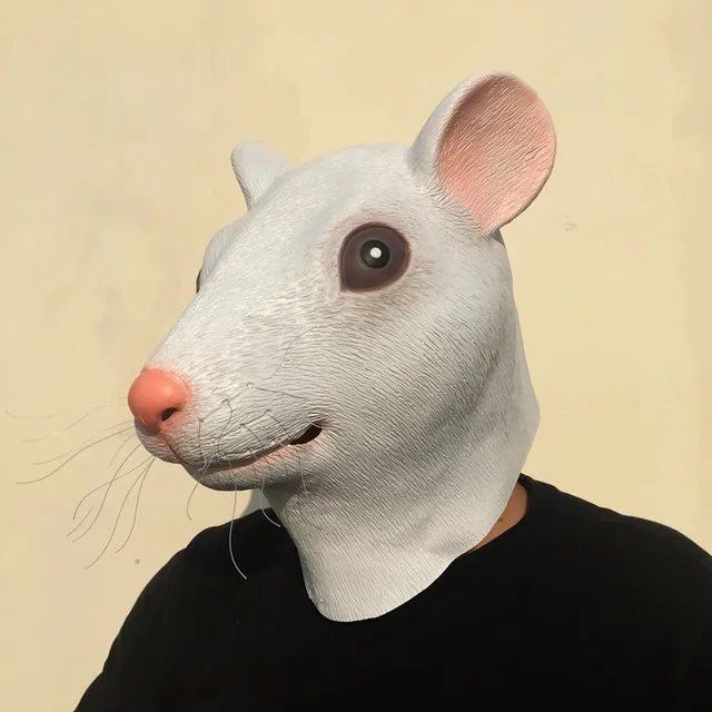 Mouse Head Latex Mask Full Face Adult Mask Breathable Halloween ...