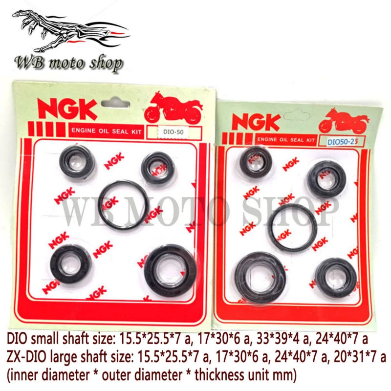 Dio 50 Scooter Engine Oil Seal For Honda Zx 34 35 Dio 18 28 Crankshaft ...