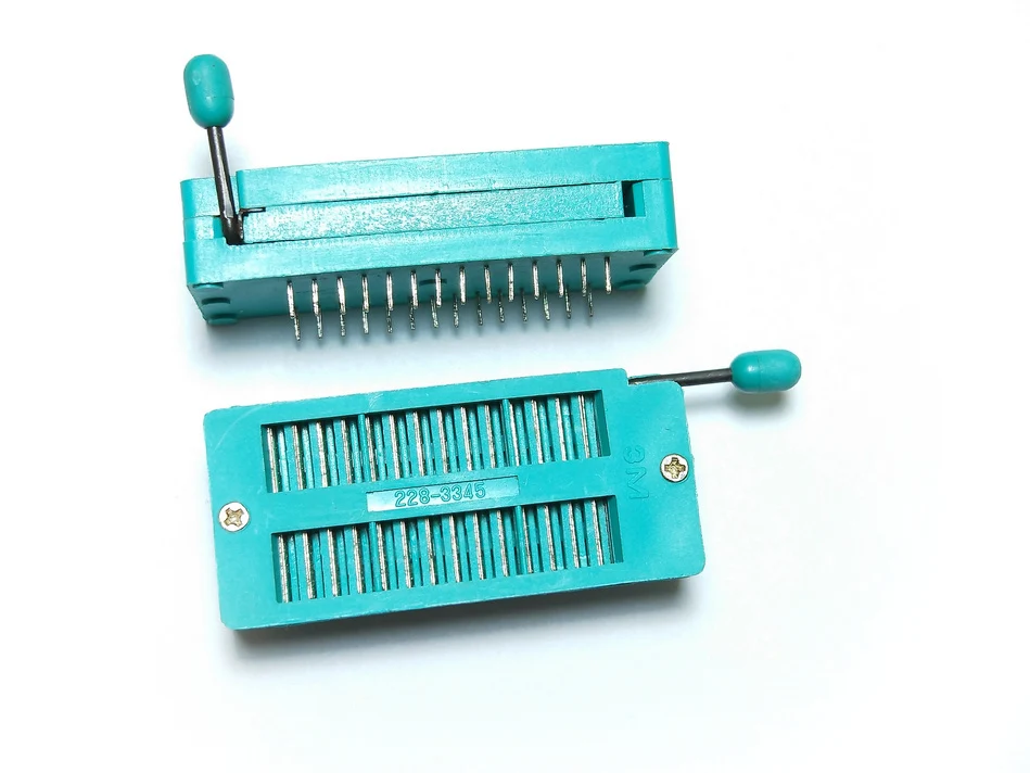 28pin CONNECTEUR ZIF pour DIL ICS Textool 0.6" force d'insertion nulle ...