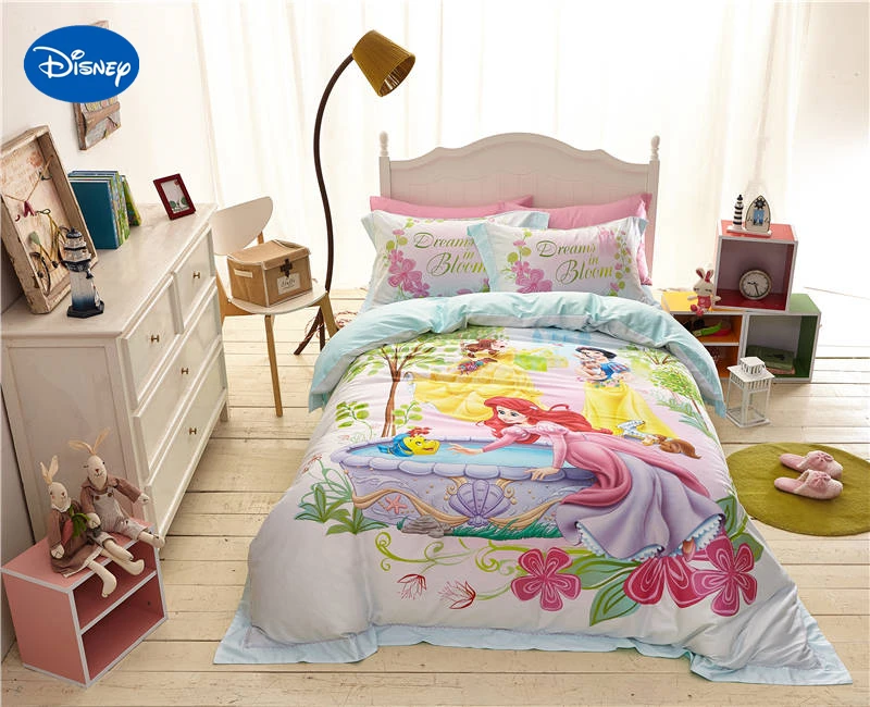 Disney-Cartoon-Princess-Printed-Bedding-Sets-for-girl-s-Bedroom-Decor ...