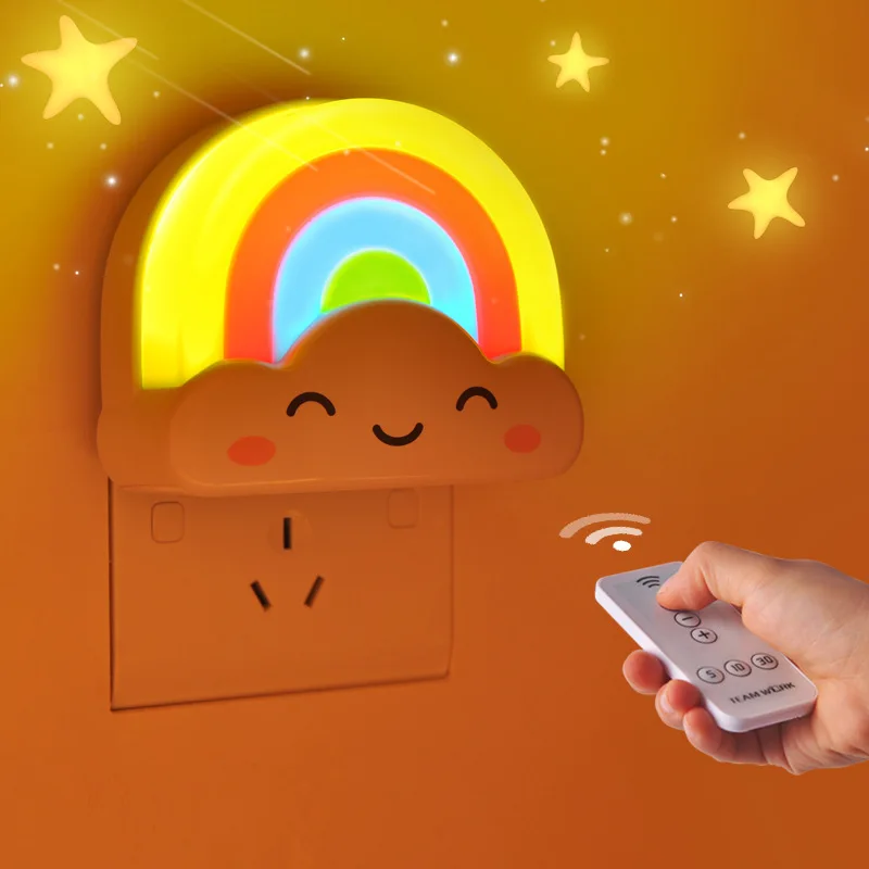 Novelty-3D-Rainbow-Night-Light-with-Motion-Sensor-LED-Remote-Control ...