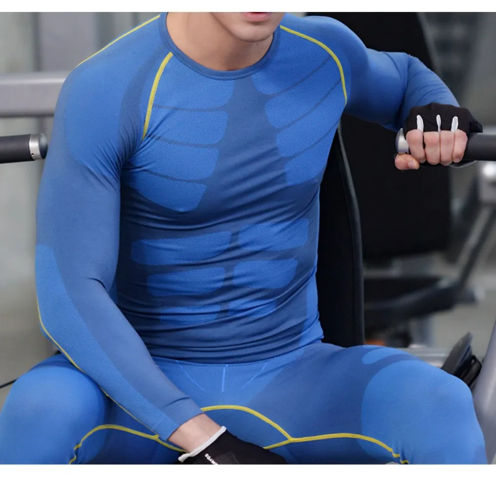 Men's Fashion Shapers Long Sleeve Underwear For Male Bodybuilding Black ...