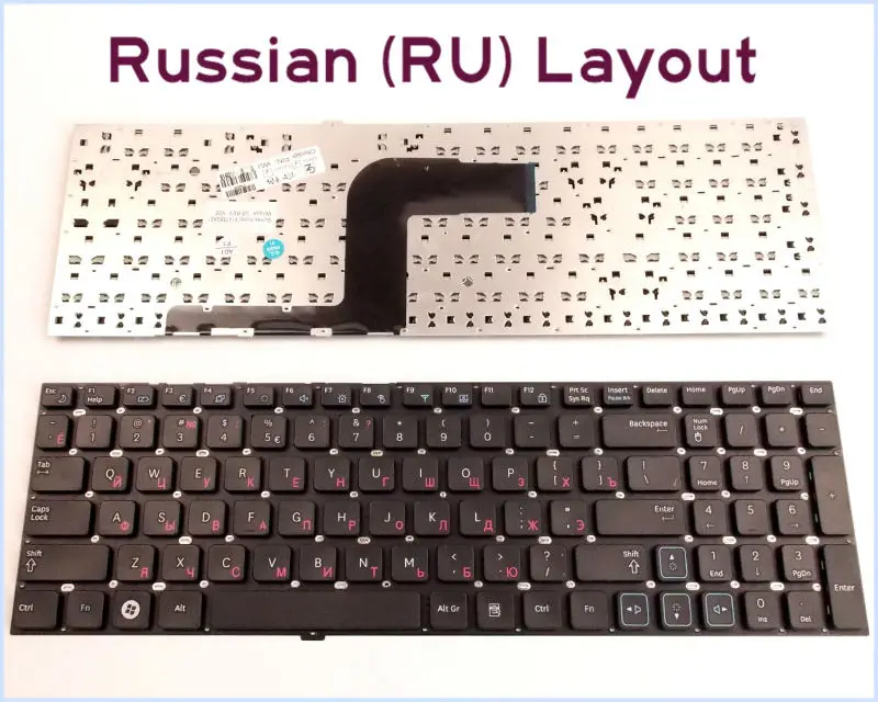 New Russian RU Layout Keyboard for Samsung RC512 RV518 RC520 RC510 ...