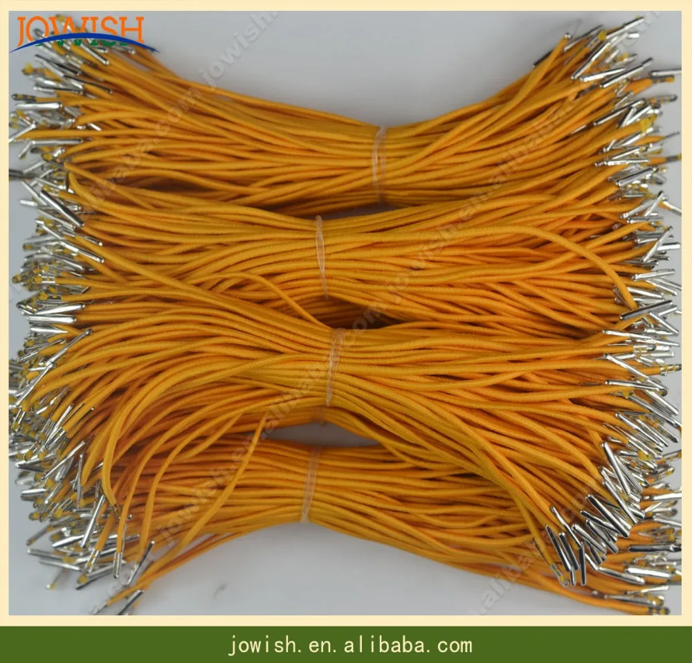 100pcs Elastic Cord in orange white black pink Elastic Stretch String ...