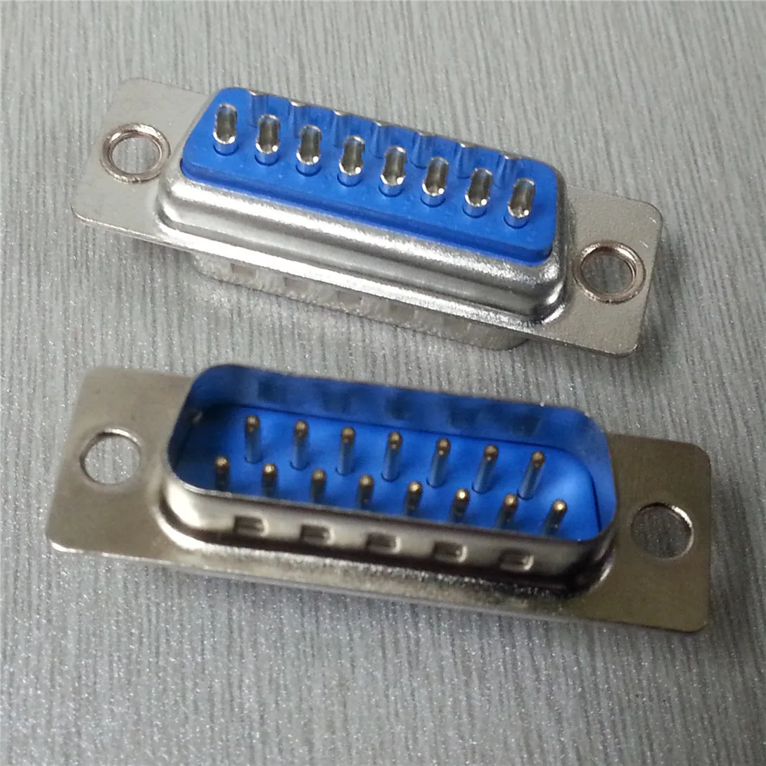 10 pcs D-SUB VGA DB 15 Pin Male Solder Type Connector Socket 2 Rows ...