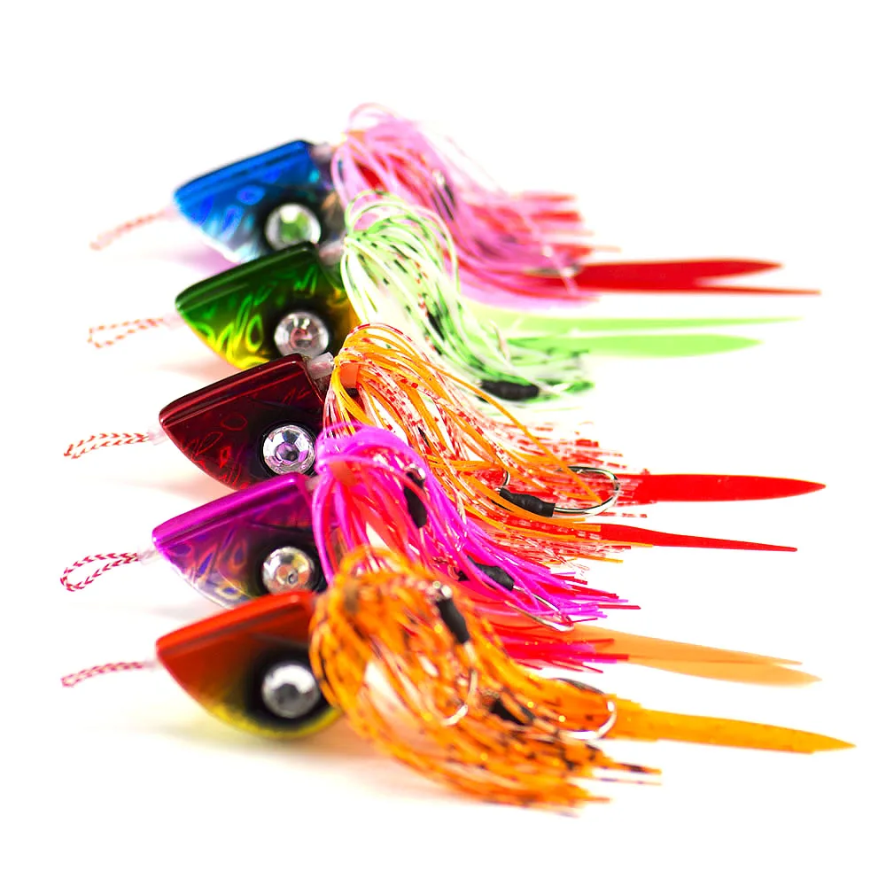 5PCS 100g Countbass Fire Ball Slider Jig Tairaba Rubber Kabura Salty ...