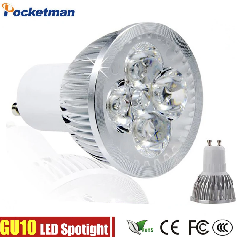 GU10 LED Bulbs Super Bright Light 110V 220V Dimmable Led Spotlights 3W ...